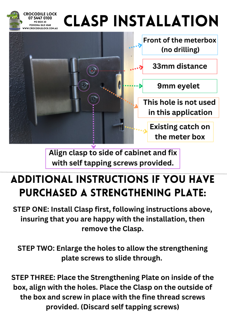 Ultimate Clasp Kit: Includes SS Clasp (Single Door) & Strengthening ...